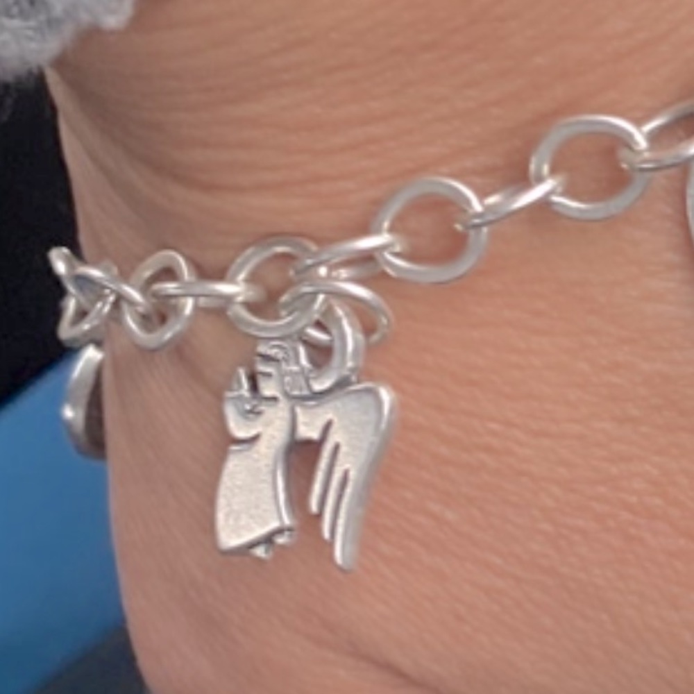 James Avery Angel Prayer Box Sterling Silver Charm - Gem